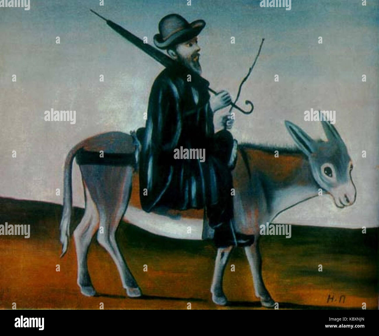 Pirosmani. man on donkey Stock Photo - Alamy