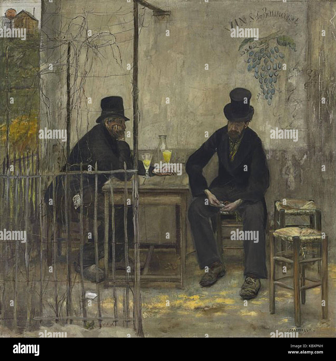 Raffaelli Jean Francois The Absinthe Drinkers Stock Photo - Alamy