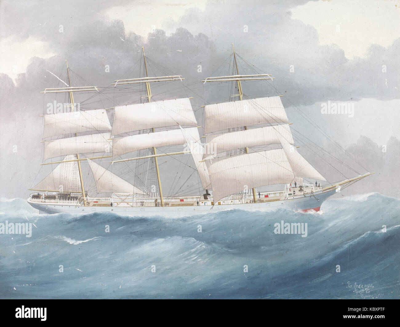Reginald Arthur Borstel (manner of) The three masted ship Brynymor at ...
