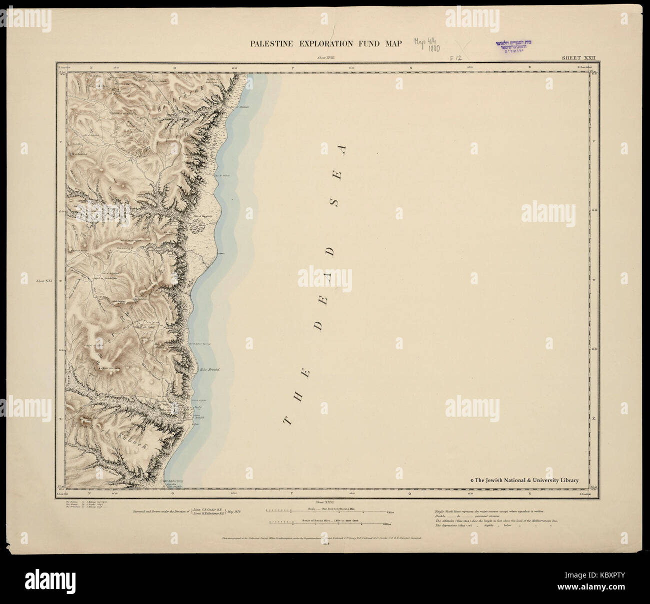 Survey of Western Palestine 1880.22 Stock Photo - Alamy