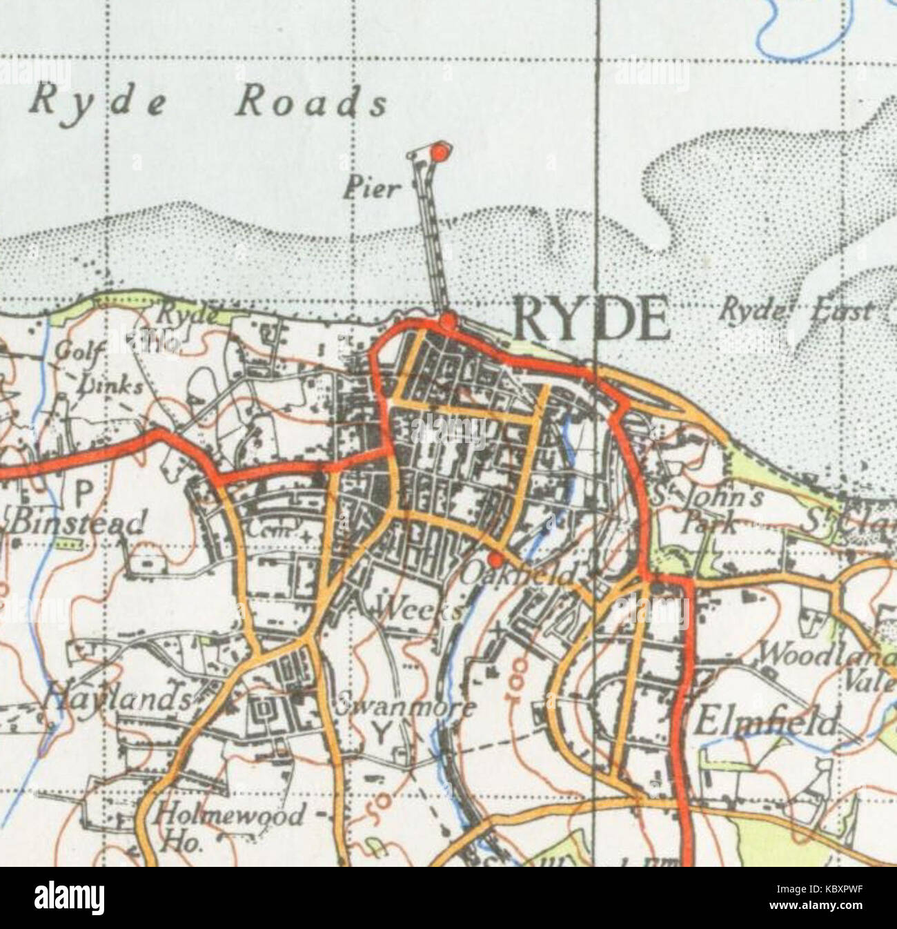 Ryde map 1945 Stock Photo - Alamy