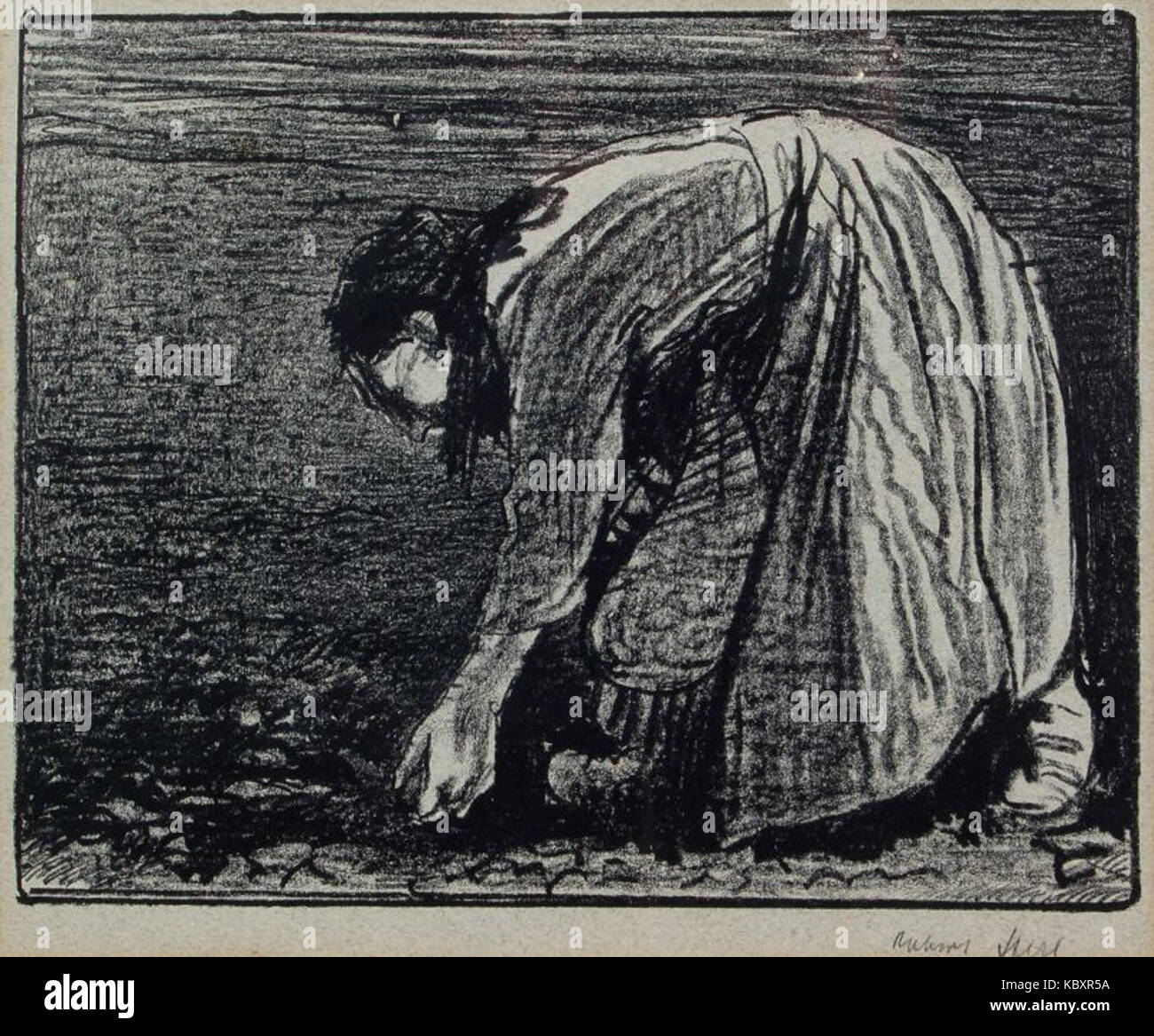 Robert Sterl Kartoffellegerin Stock Photo - Alamy