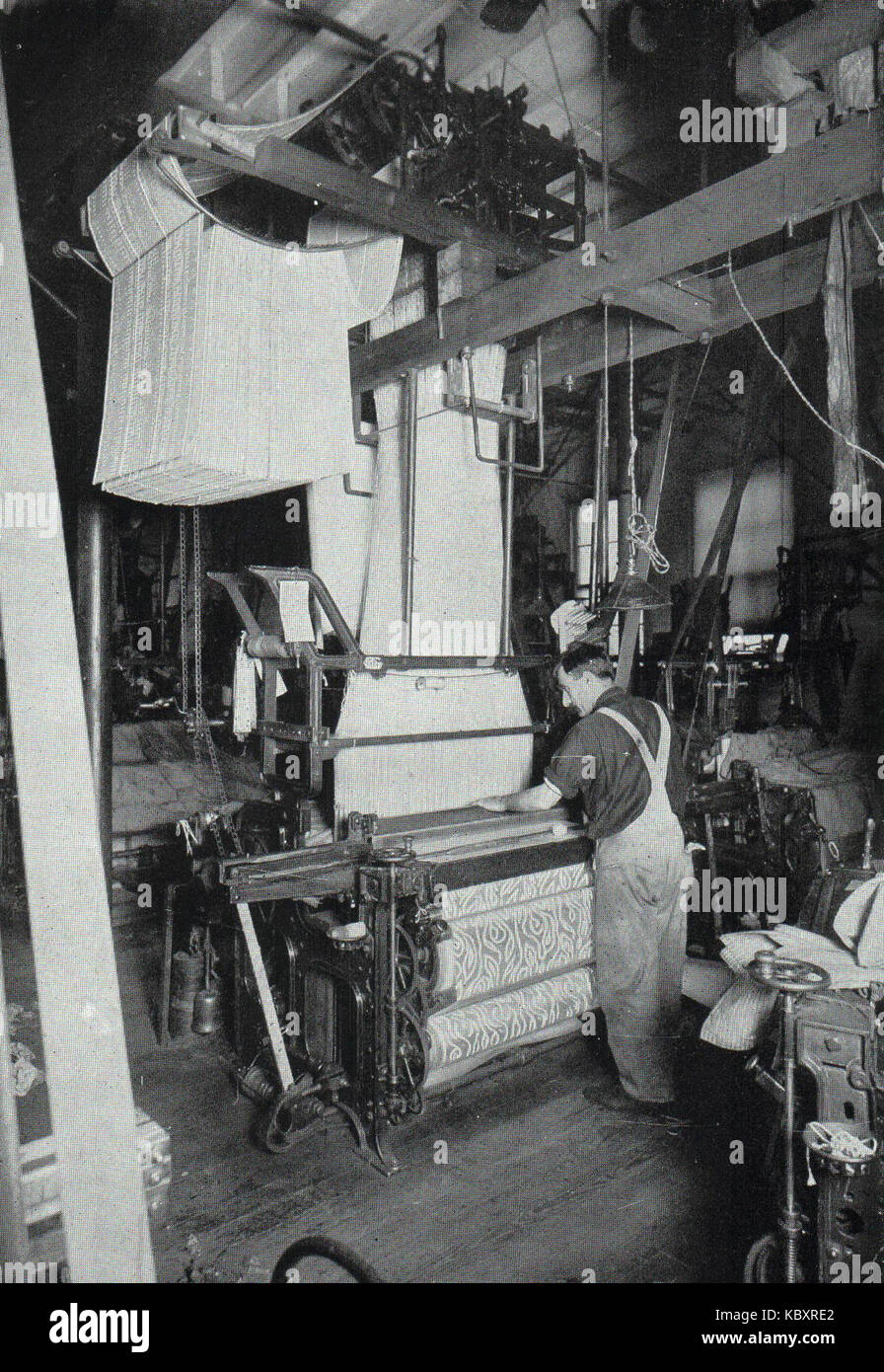 Silk loom, early 20th century Stock Photo - Alamy