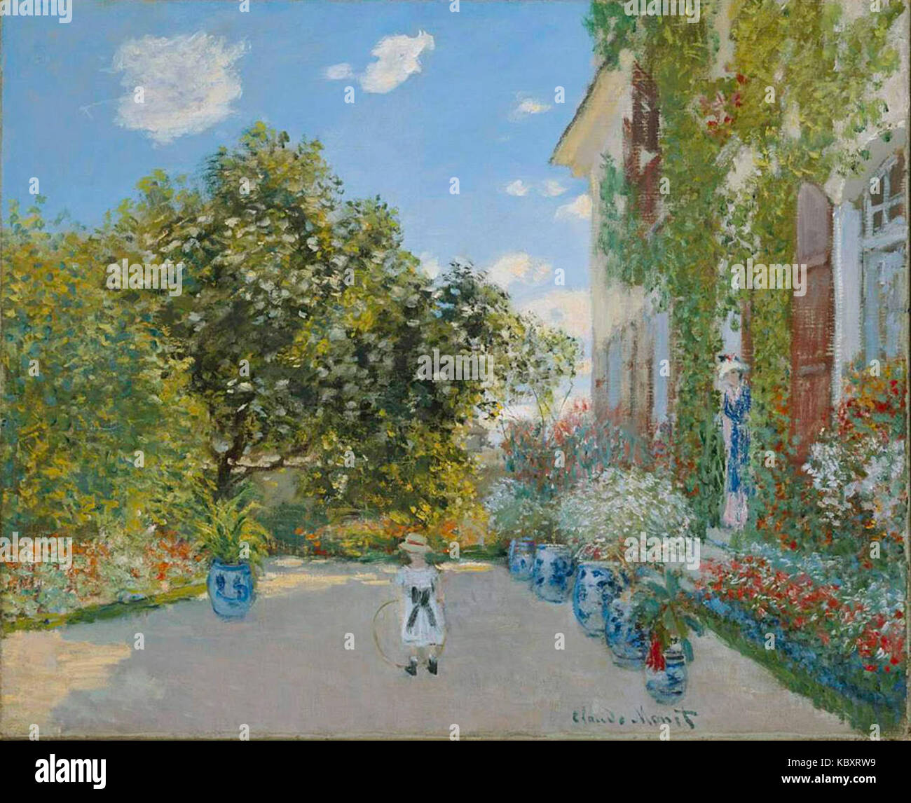 A famous painting by Claude Monet depicting his house in Argenteuil ...