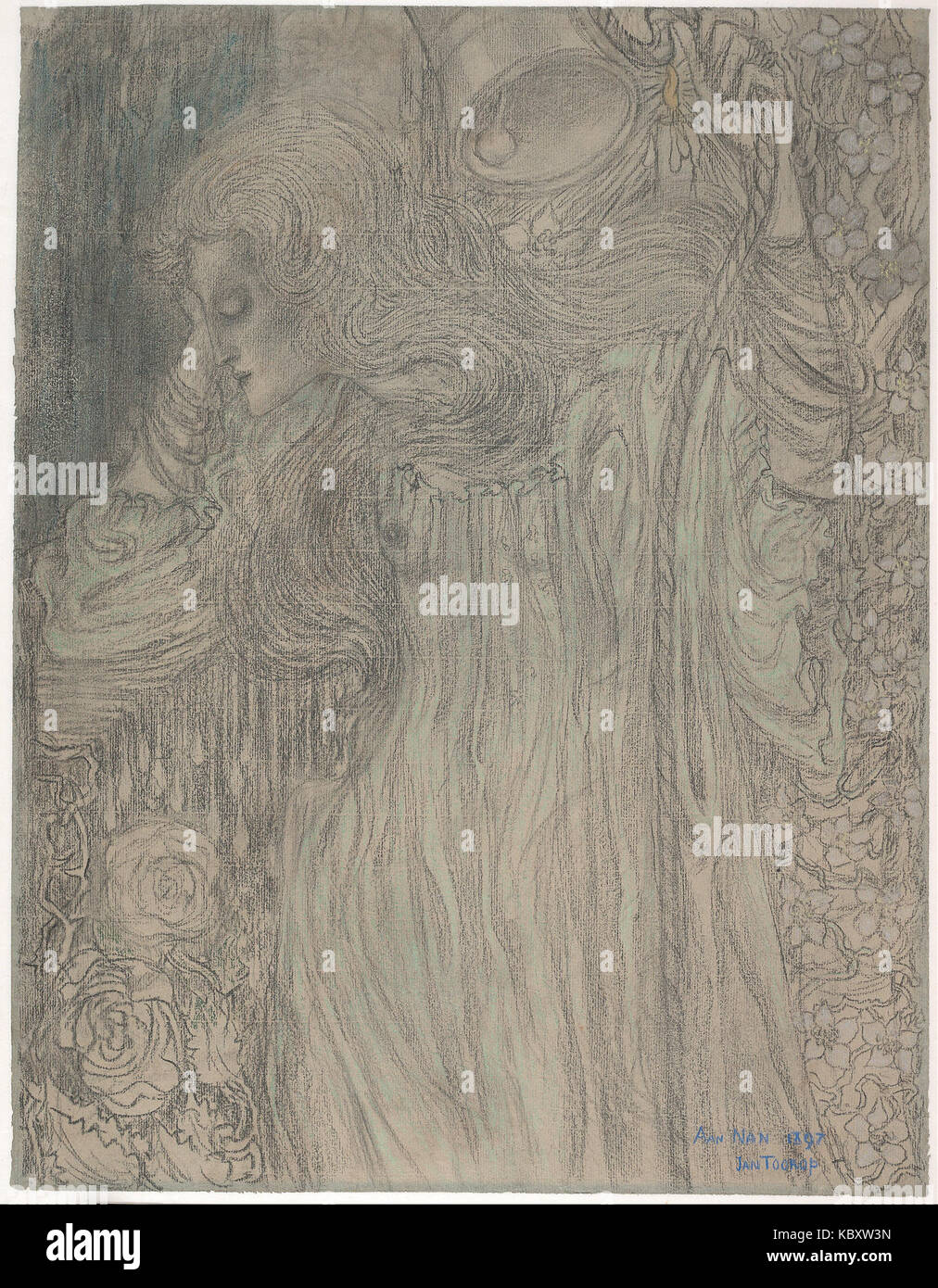 Jan Theodor Toorop The Dreamer, c. 1897 Stock Photo - Alamy