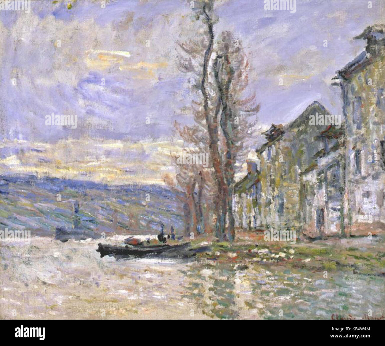Claude Monet, River at Lavacourt, 1879, Oil on canvas Stock Photo - Alamy
