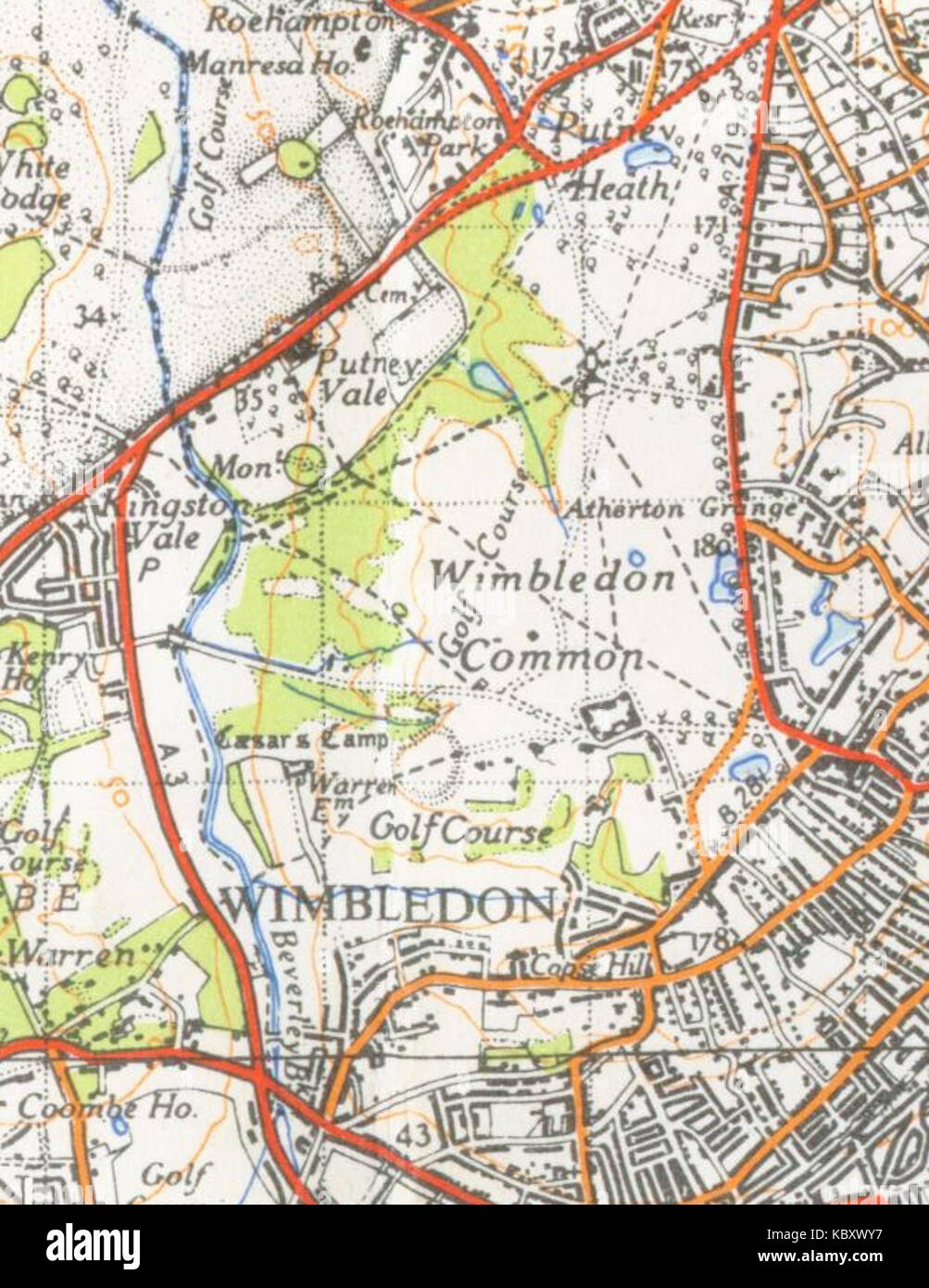Map Of Wimbledon High Resolution Stock Photography and Images - Alamy