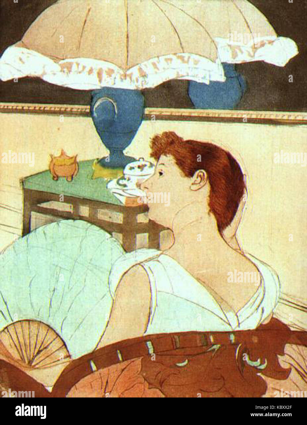 Cassatt Mary The Lamp 1891 Stock Photo - Alamy