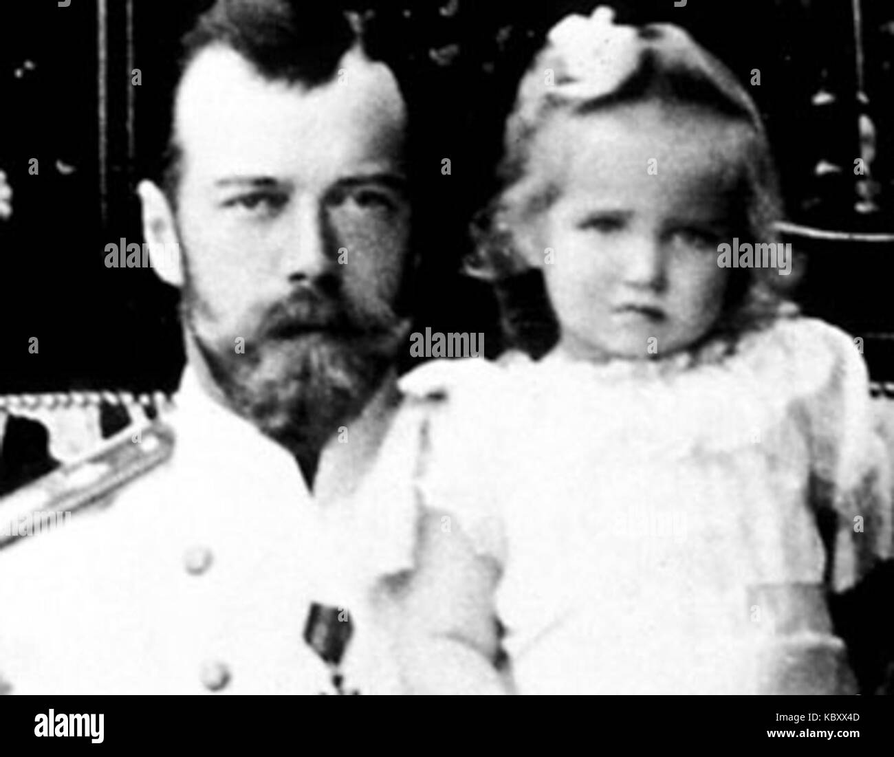 Nicholas II and daughter Maria 1901 Stock Photo - Alamy