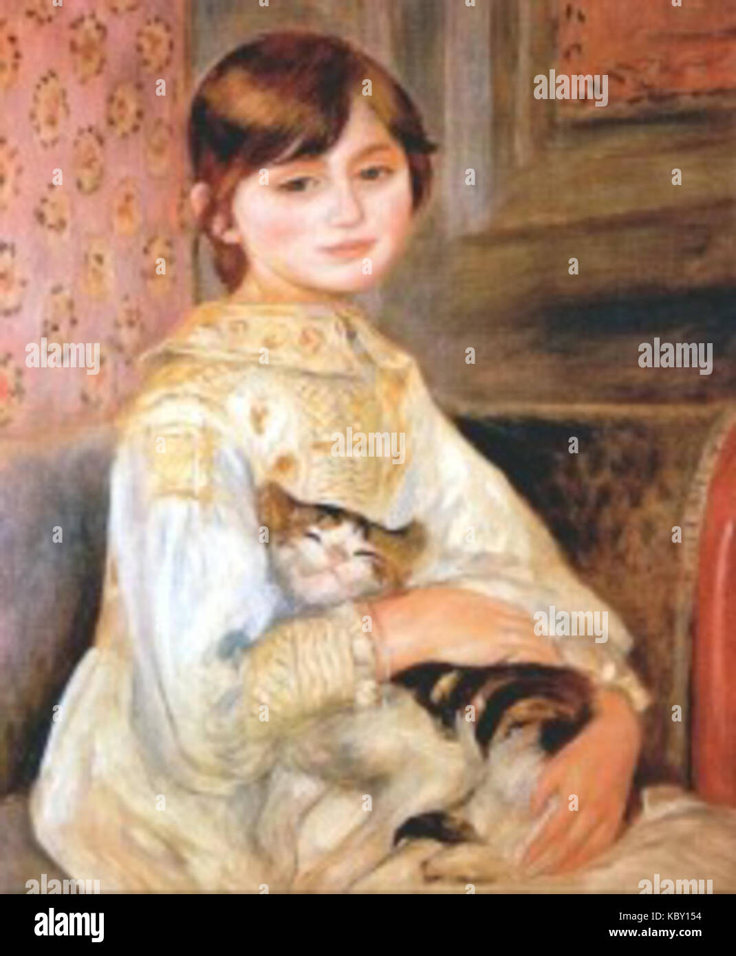 Julie Manet with cat 1887 Stock Photo - Alamy