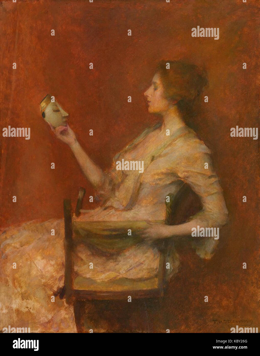 The Mask Thomas Dewing Stock Photo - Alamy