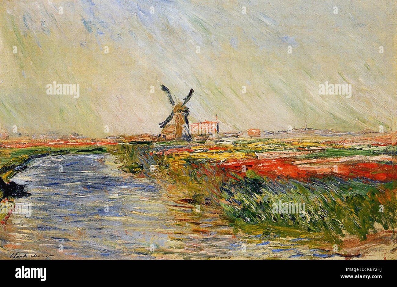 Monet 1886 Tulip Field in Holland Monet Stock Photo - Alamy