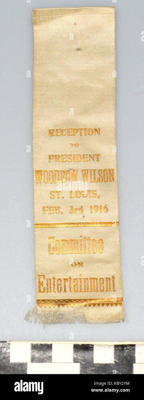 1916 Woodrow Wilson Presidential Reception Ribbon Stock Photo - Alamy