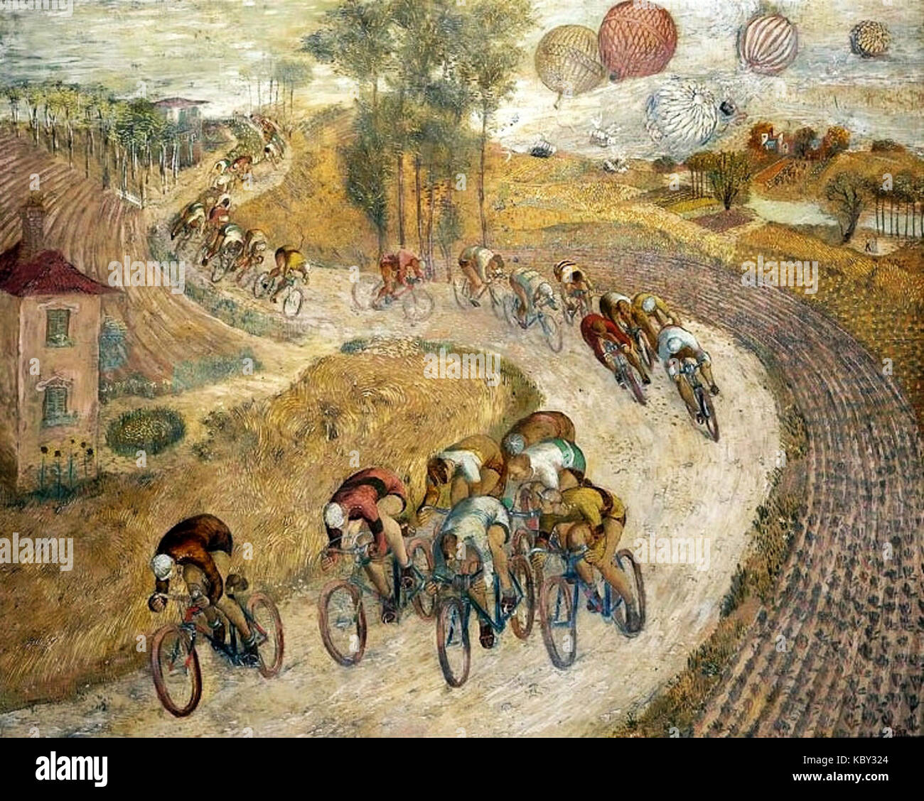 Group professional cyclists training hi-res stock photography and ...