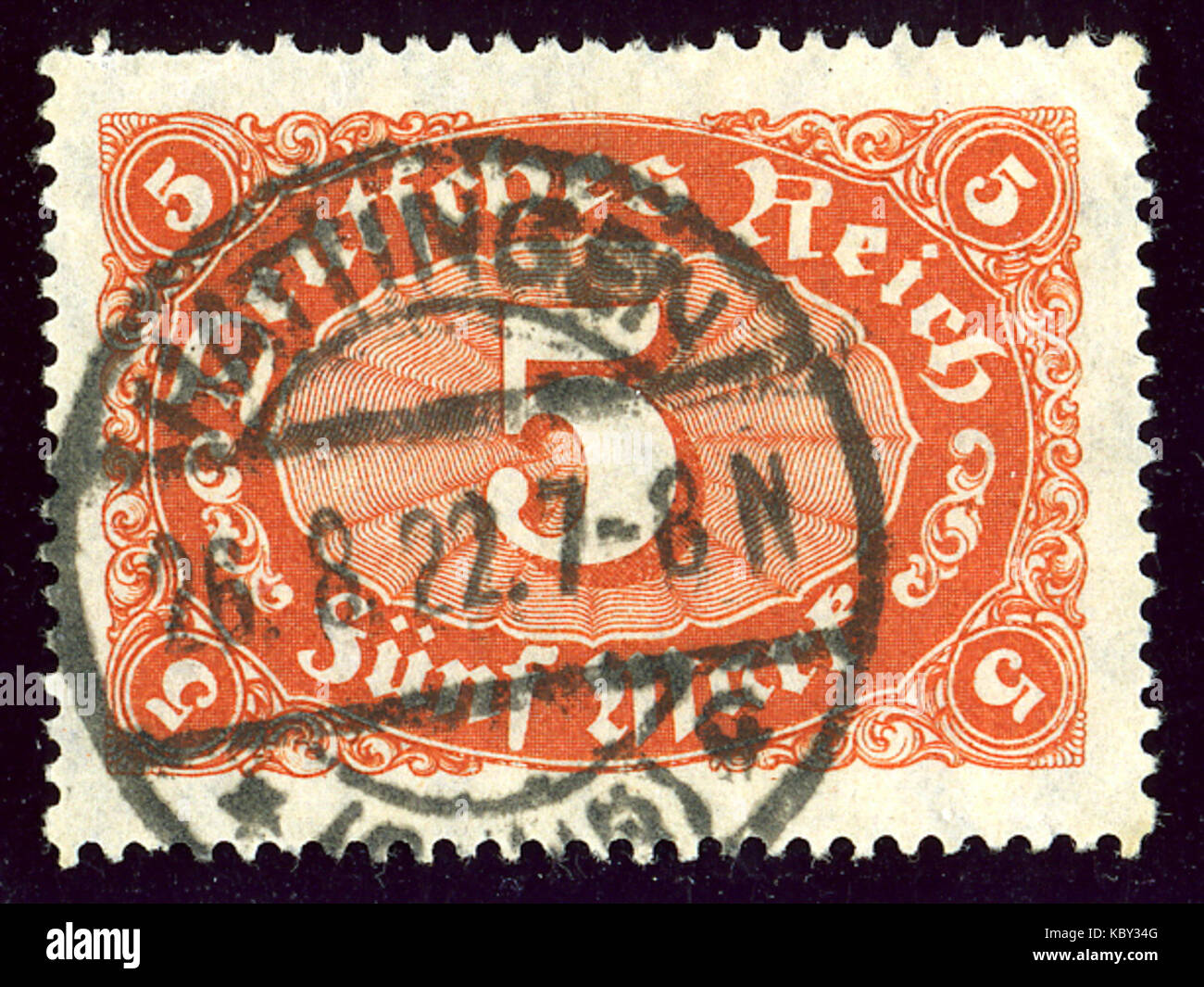 1922 5Mk Hattingen Mi174 Stock Photo - Alamy