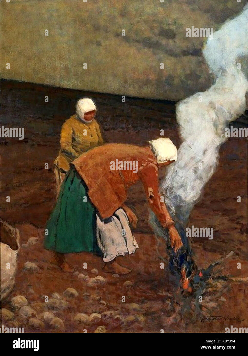 Wankie Digging potatoes Stock Photo - Alamy