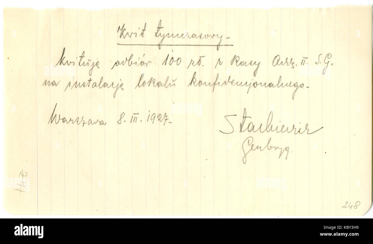 This temporary certificate, issued by Julian Stachiewicz, is a ...