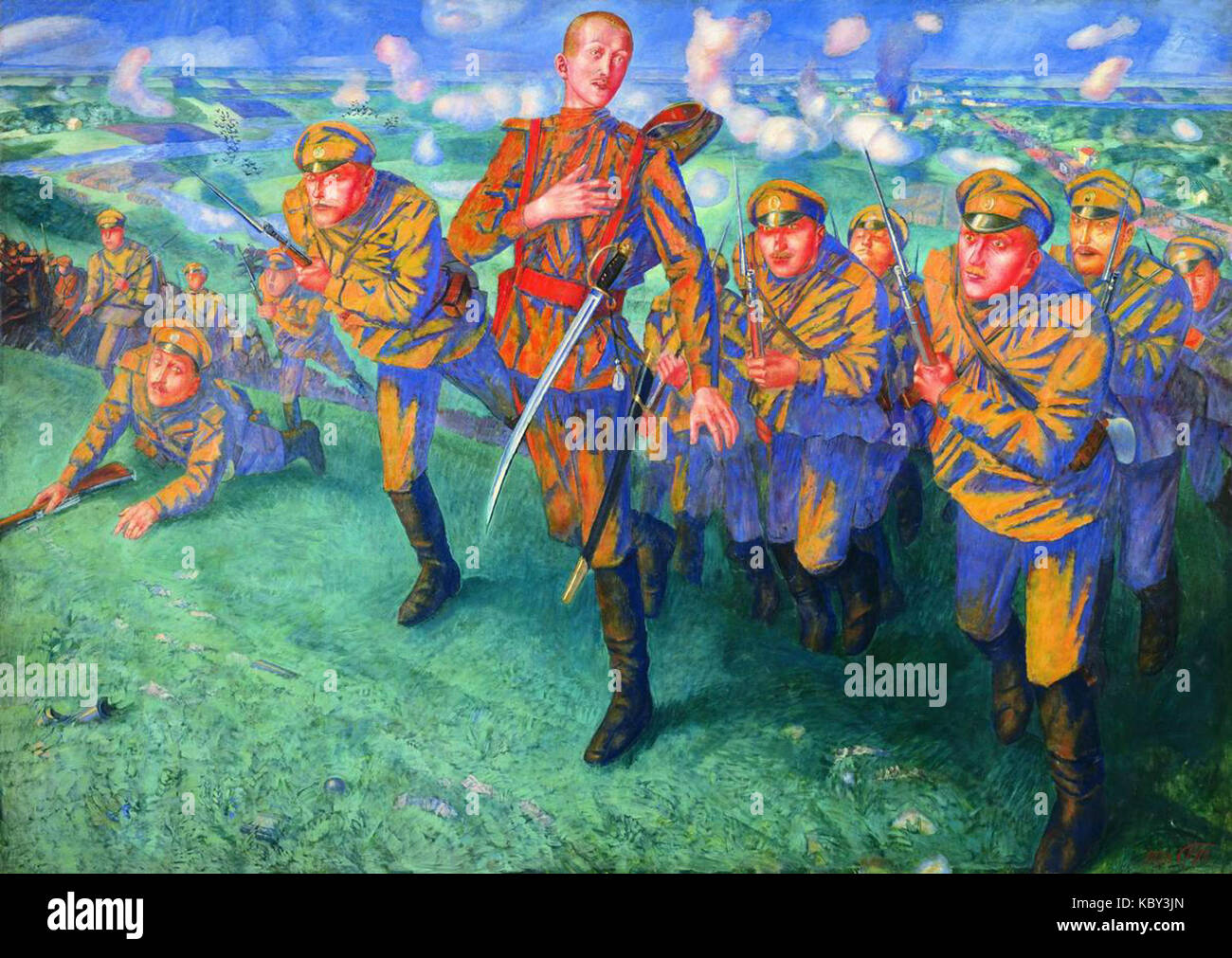 In the Line of Fire (Kuzma Petrov Vodkin Stock Photo - Alamy