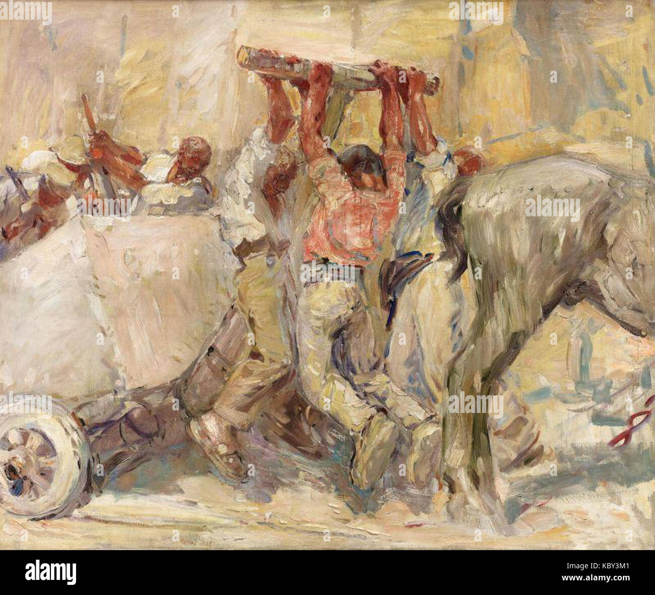 Robert Sterl Steinbruch mit Steinauflader am Kippwagen (1916 Stock ...