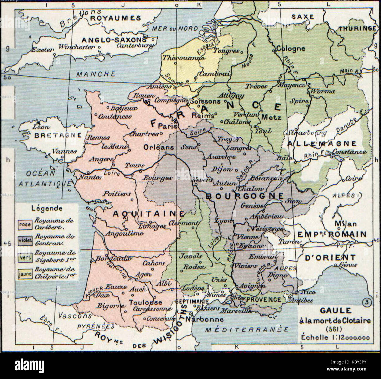 Gaul map hi-res stock photography and images - Alamy