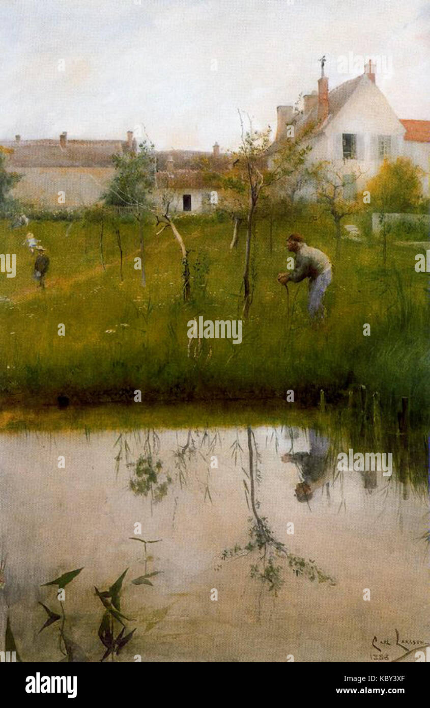 Carl Larsson, a renowned Swedish painter, is celebrated for his ...