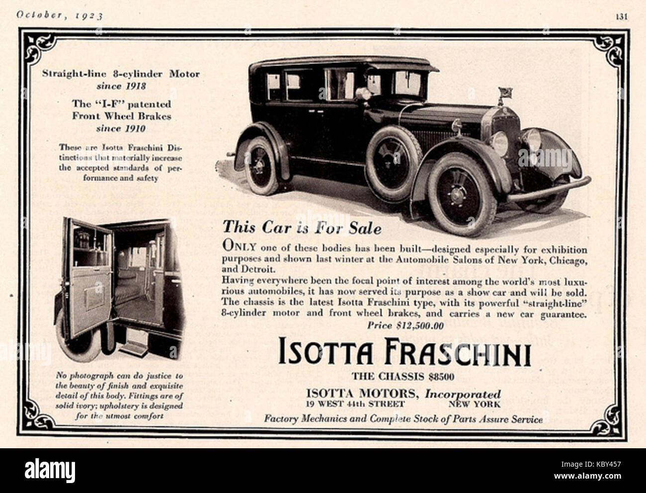 1923 Isotta Fraschini ad Stock Photo - Alamy