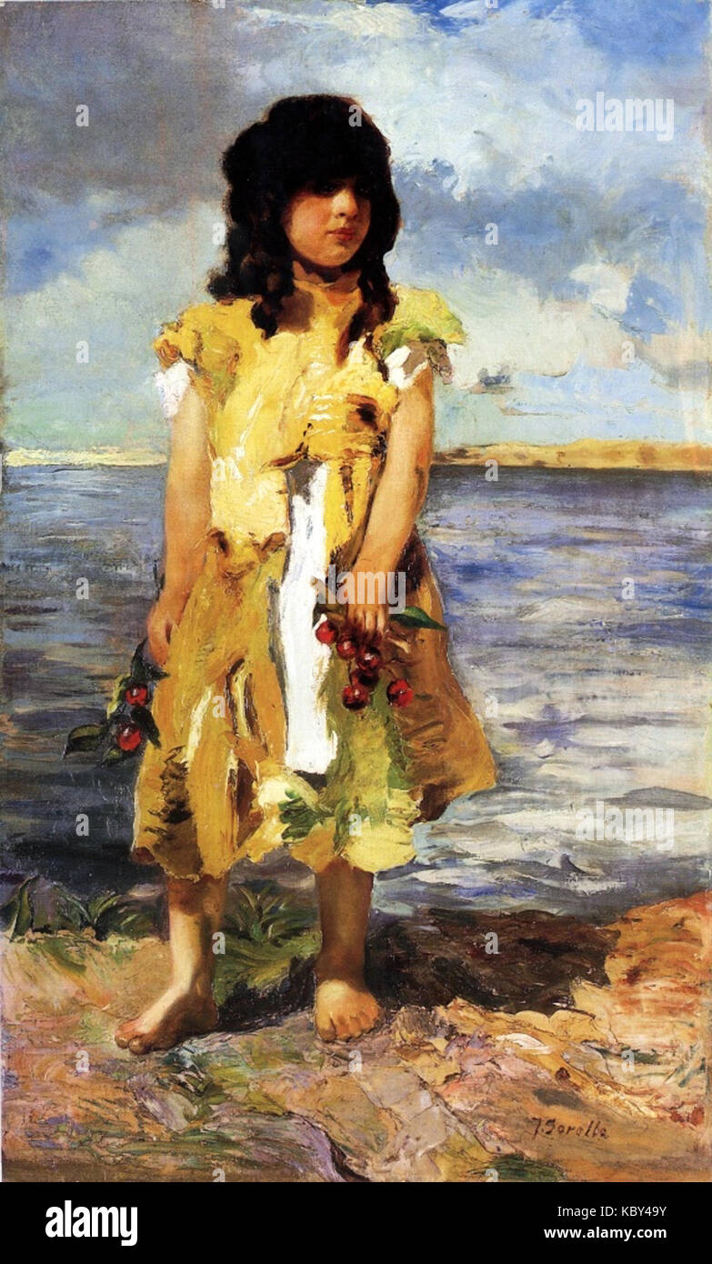 Sorolla Gypsy girl with cherries Stock Photo - Alamy