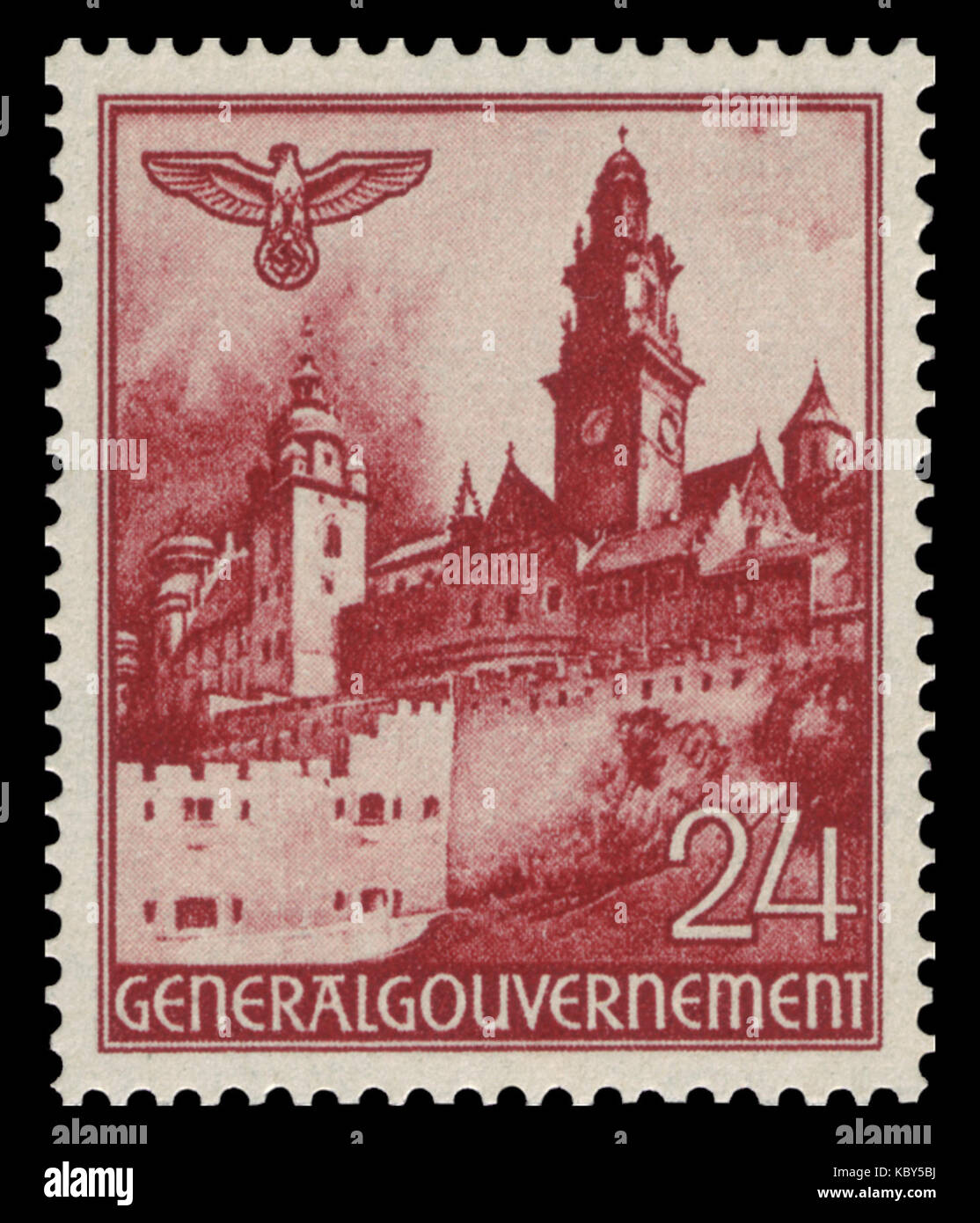 Generalgouvernement 1940 45 Burg Wawel in Krakau Stock Photo - Alamy
