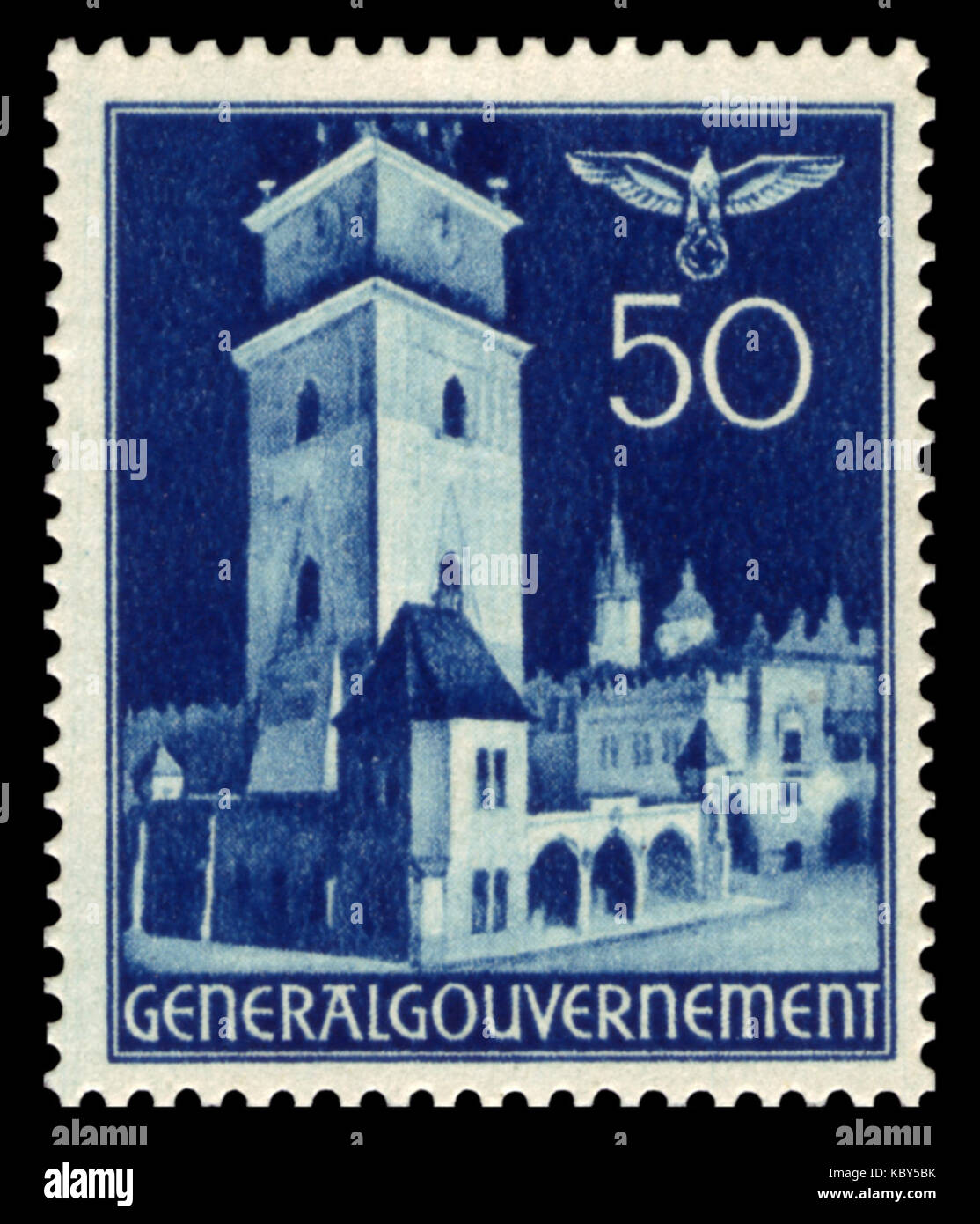 Generalgouvernement 1940 48 Rathausturm in Krakau Stock Photo - Alamy