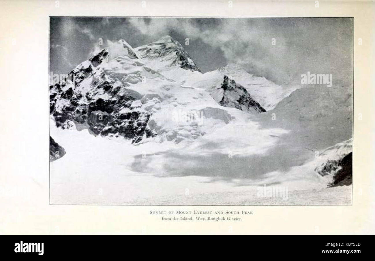 Everest and Changtse, 1921 Stock Photo - Alamy