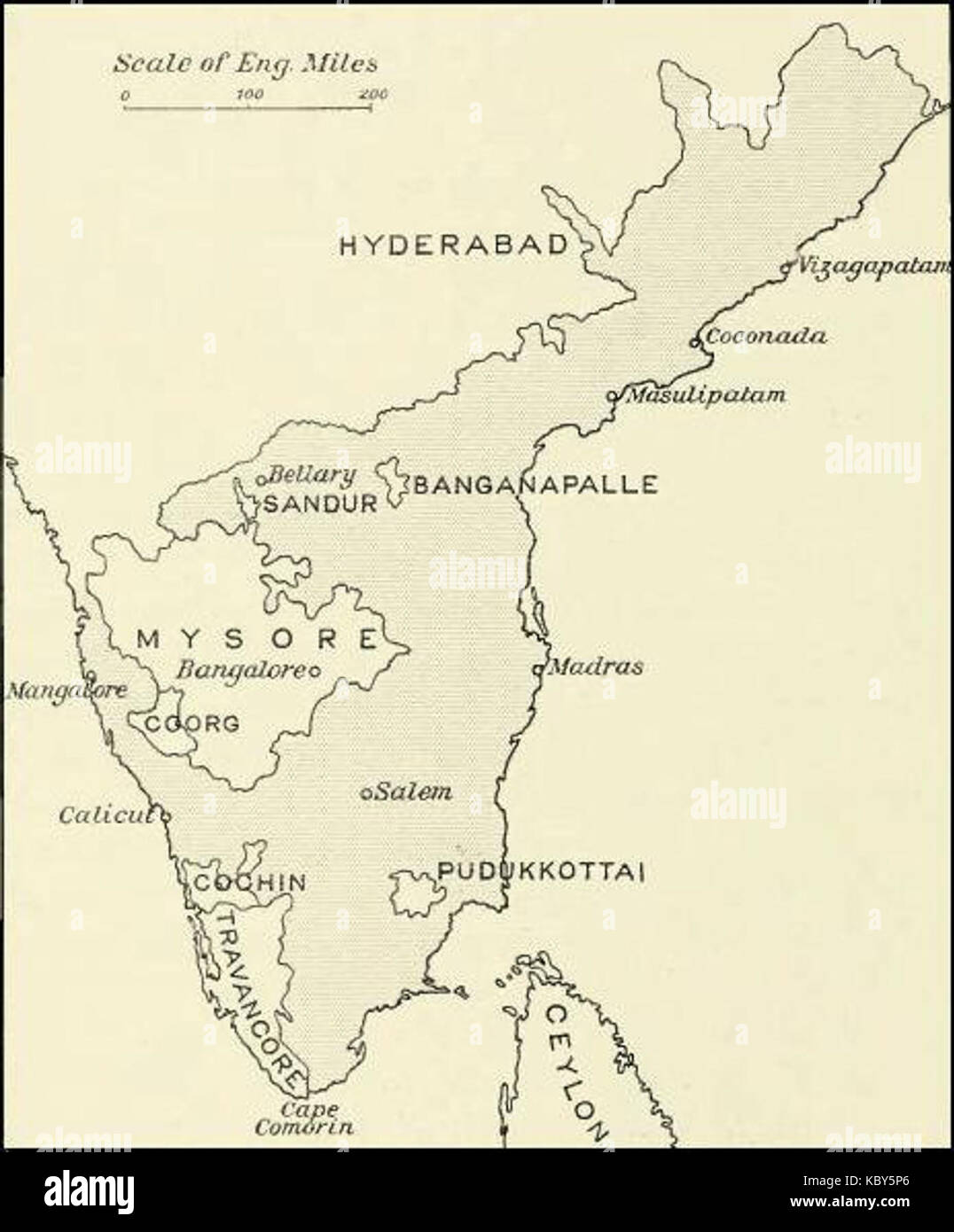Madras map 1913 Stock Photo - Alamy