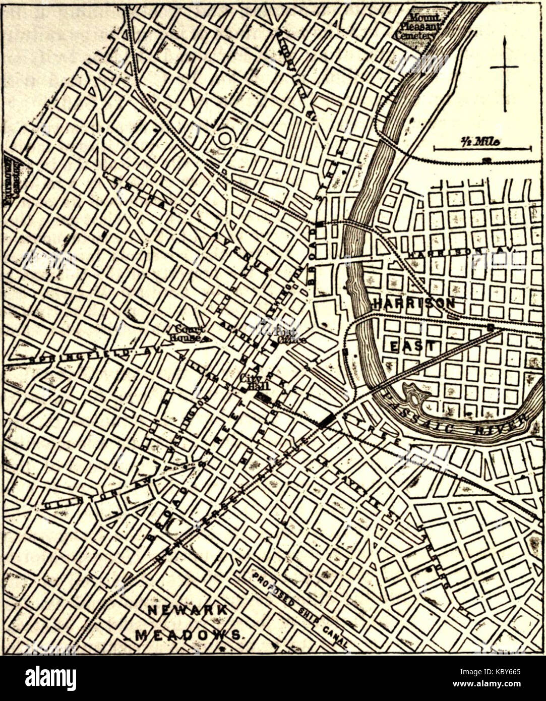 Old map of newark hi-res stock photography and images - Alamy