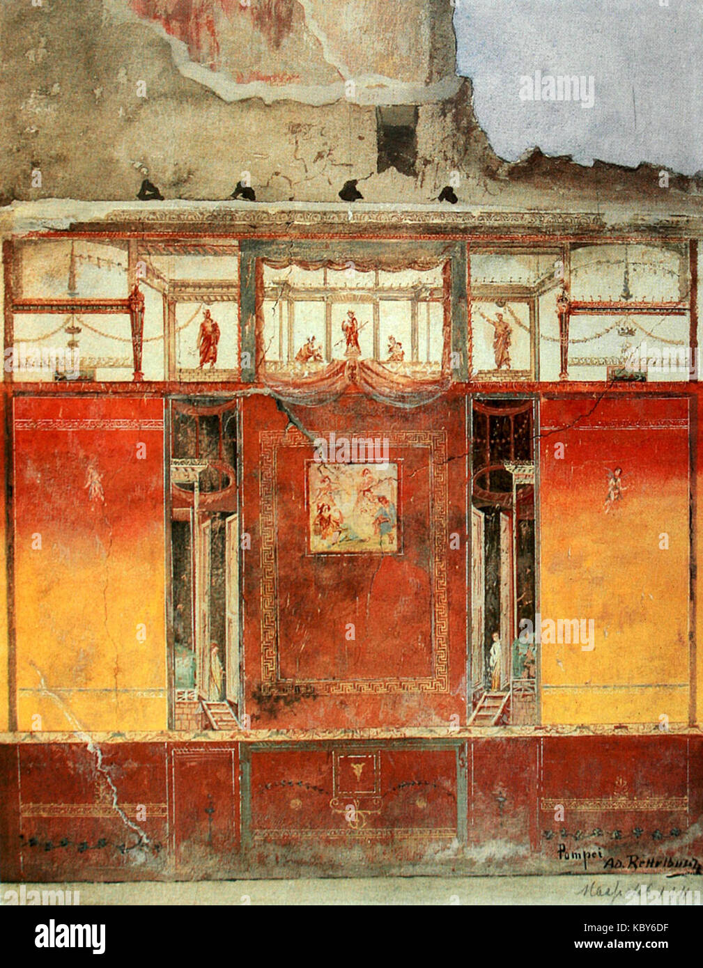 Pompeii frescoes murals paintings hi-res stock photography and images ...
