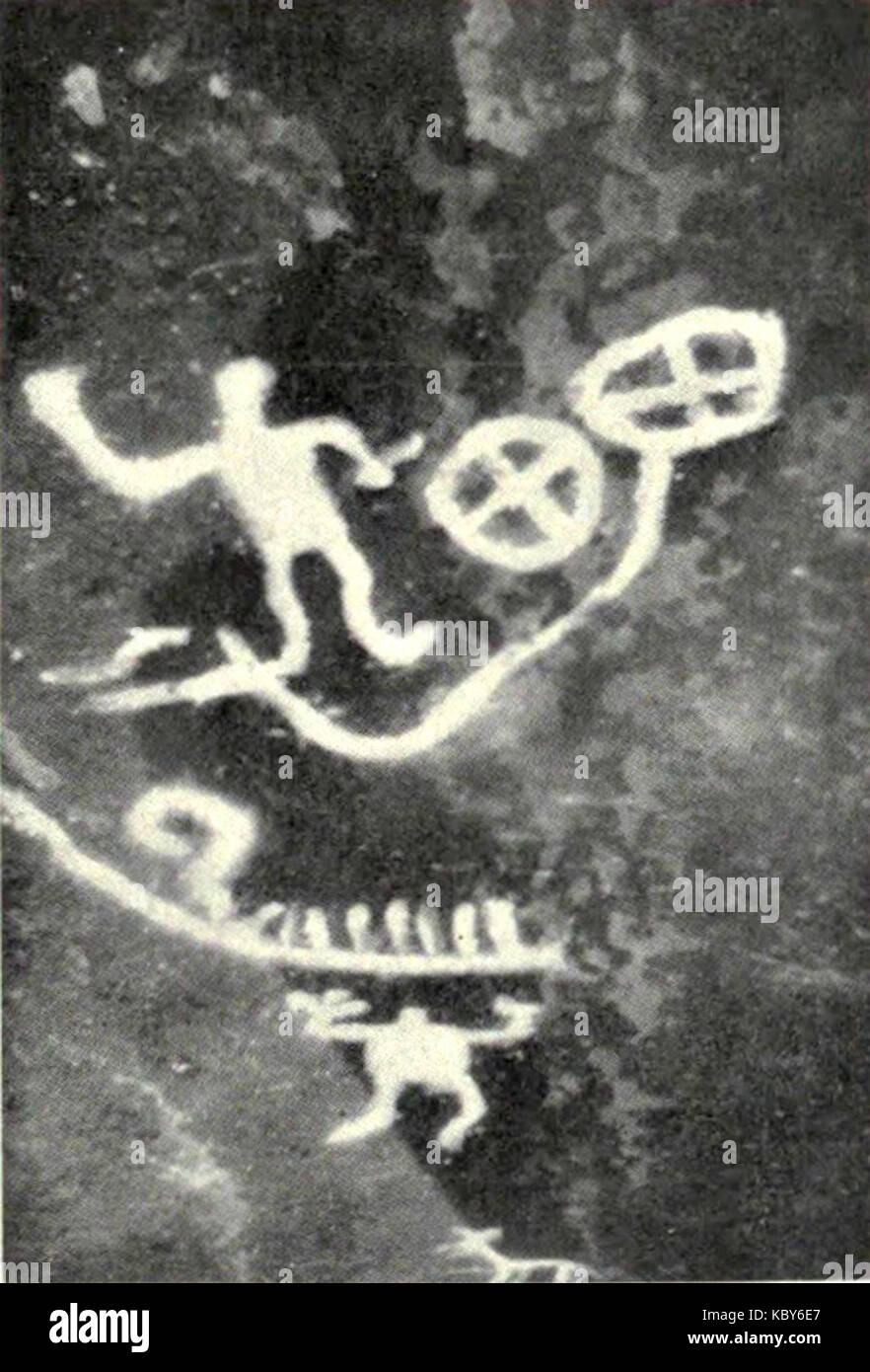 Scandinavian Civilization part of a rock carving Stock Photo - Alamy