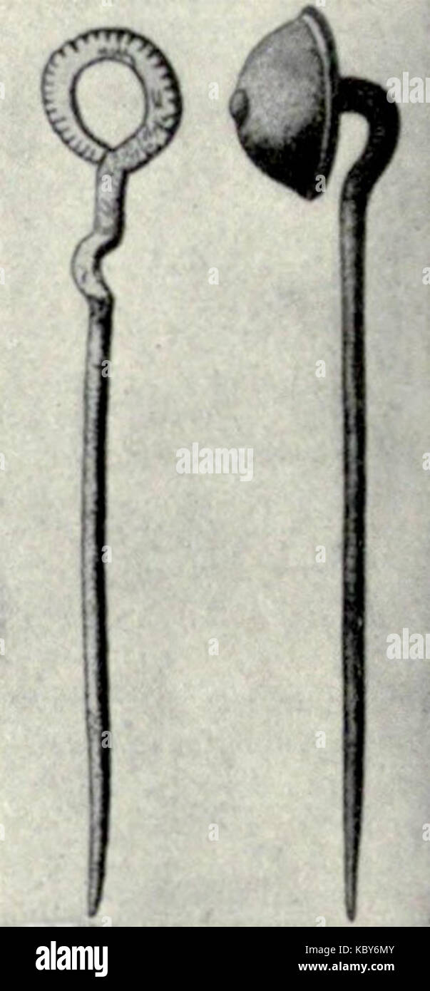 EB1911 Scandinavian Civilization iron pins Stock Photo - Alamy