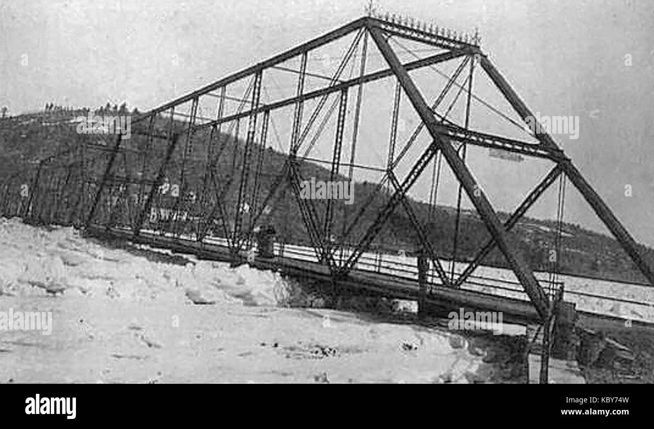 1904 photo of old Callicoon Bridge Stock Photo - Alamy