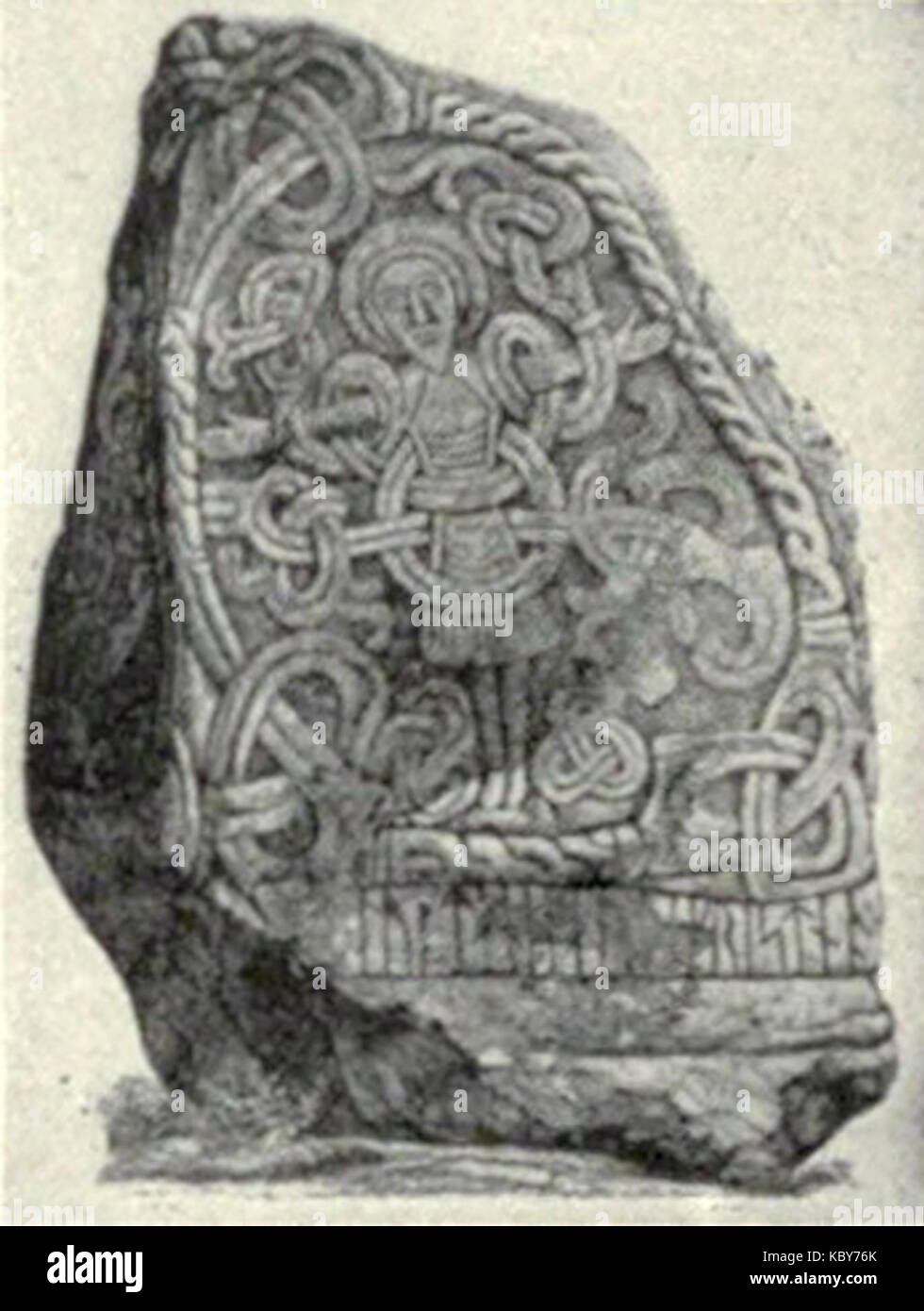 EB1911 Scandinavian Civilization runic stone Stock Photo - Alamy