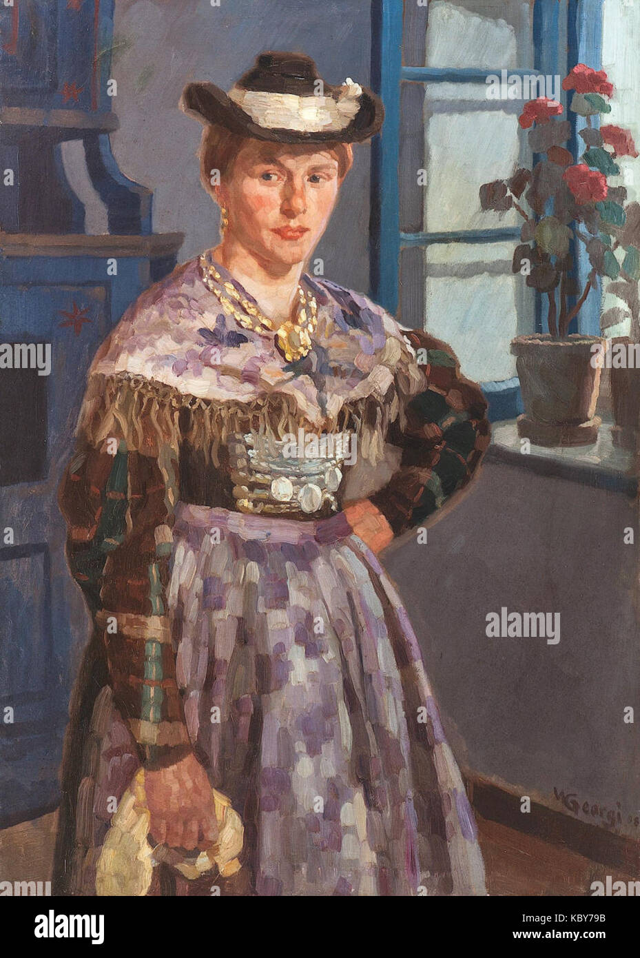 Walter Georgi Bildnis einer Dame in Tracht 1908 Stock Photo - Alamy