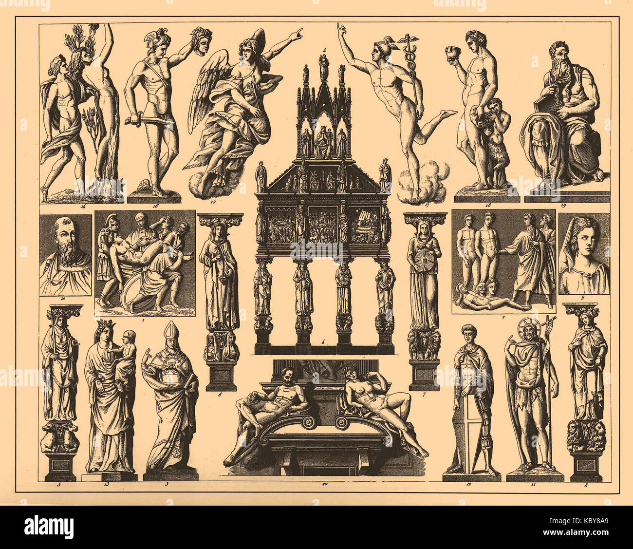 Volume from the Iconographic Encyclopedia presenting illustrated ...