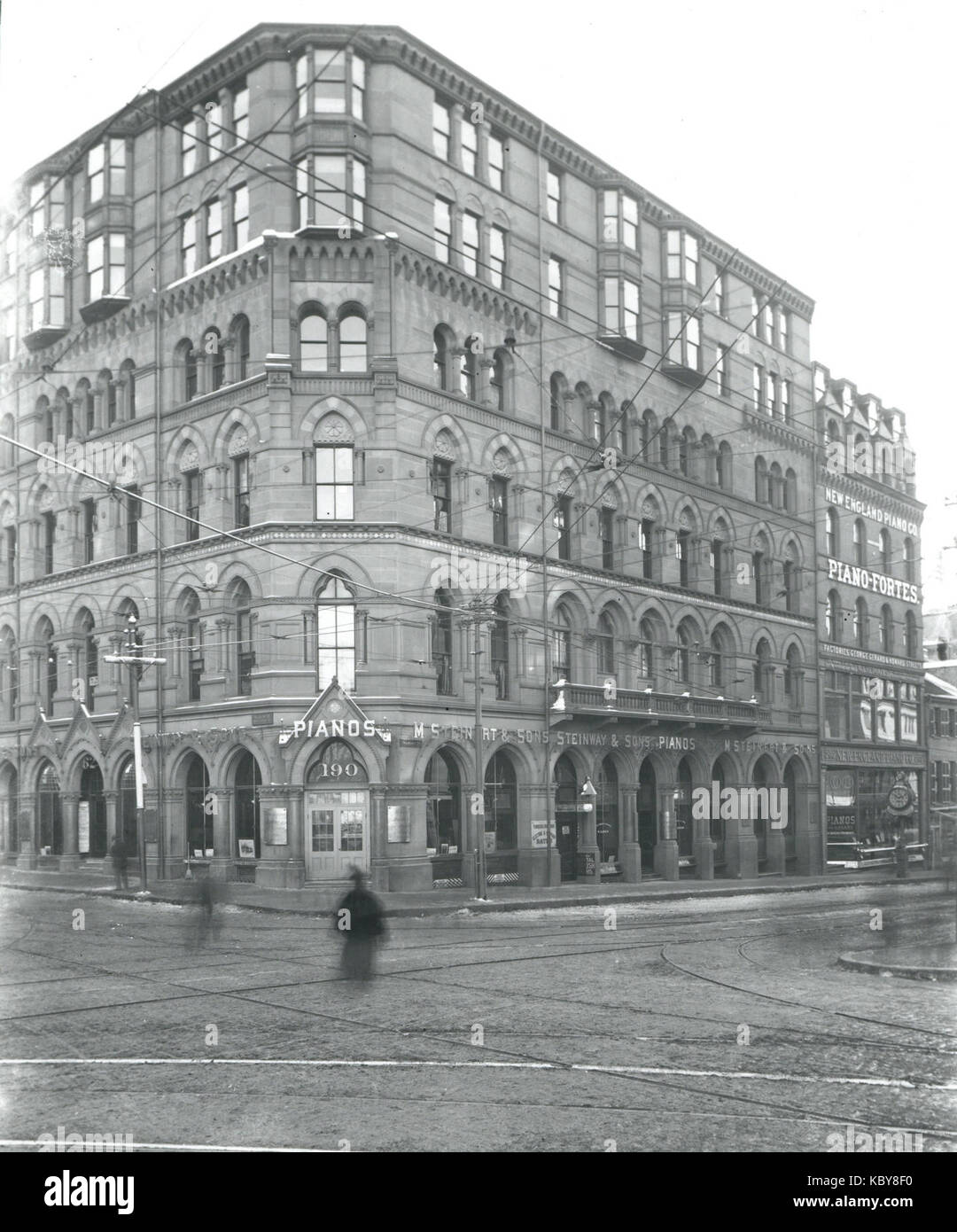 A historical photograph depicting the building located at the southeast ...
