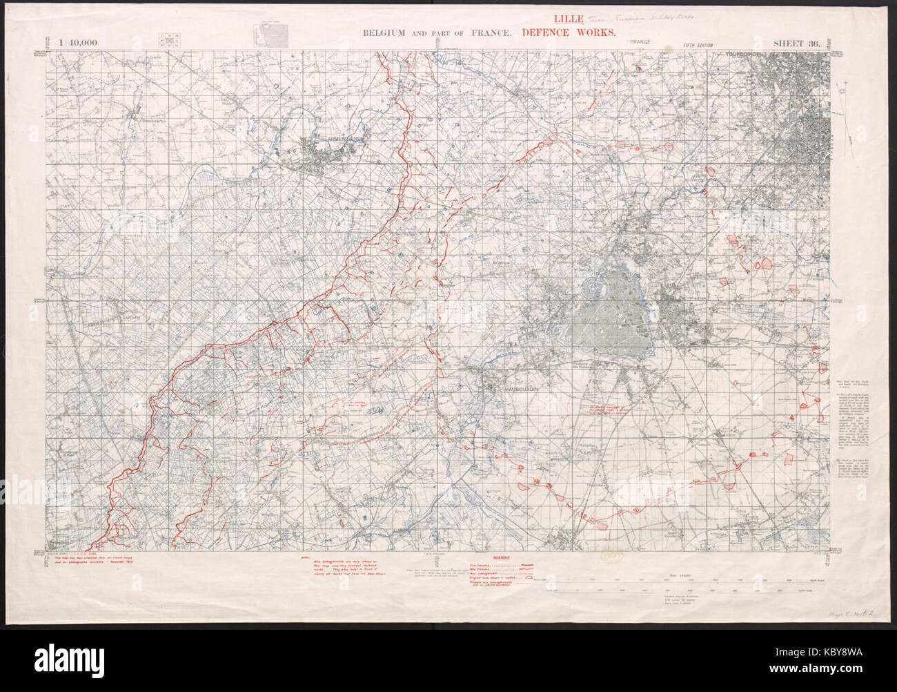 German defence works at Lille in November 1915 Stock Photo - Alamy