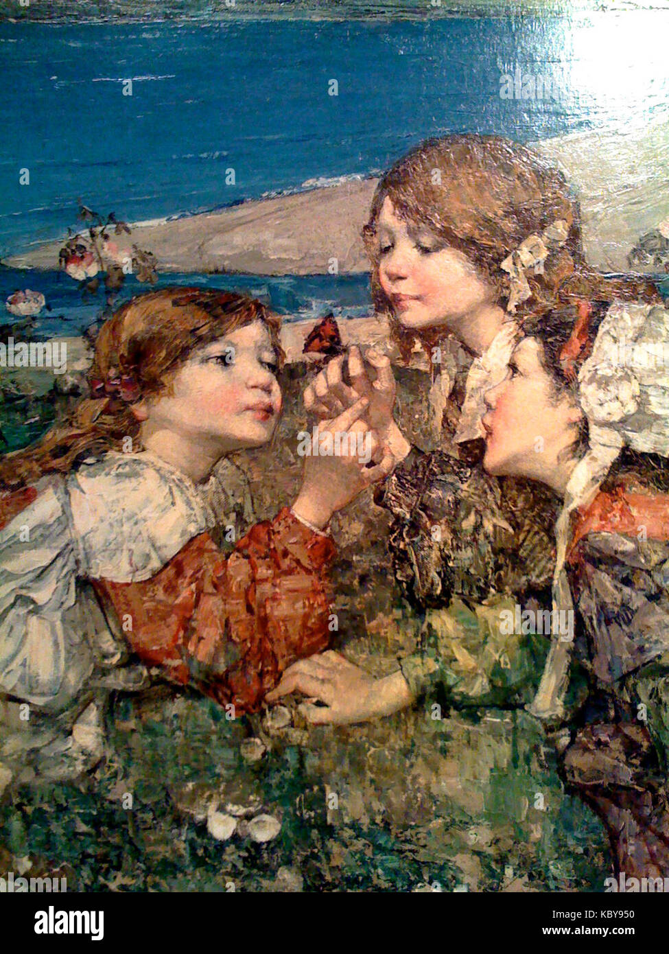 Seashore Roses Edward Atkinson Hornel Stock Photo - Alamy