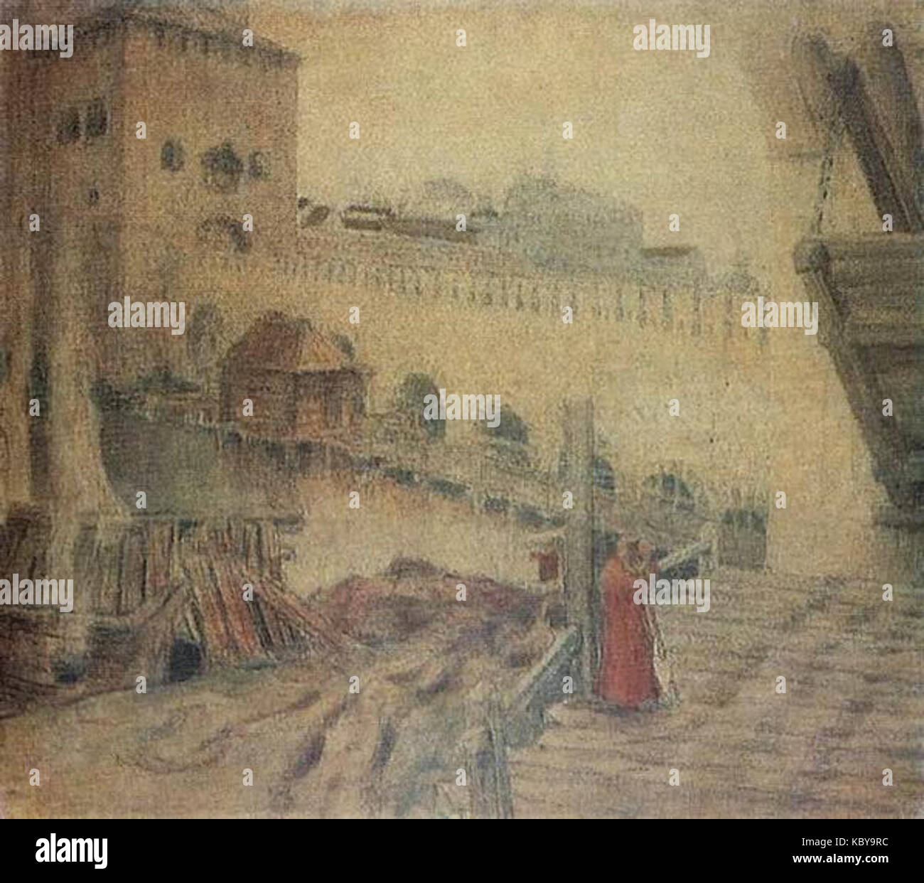 Vasnetsov Troitsky most u bashni Kutafyi Stock Photo - Alamy