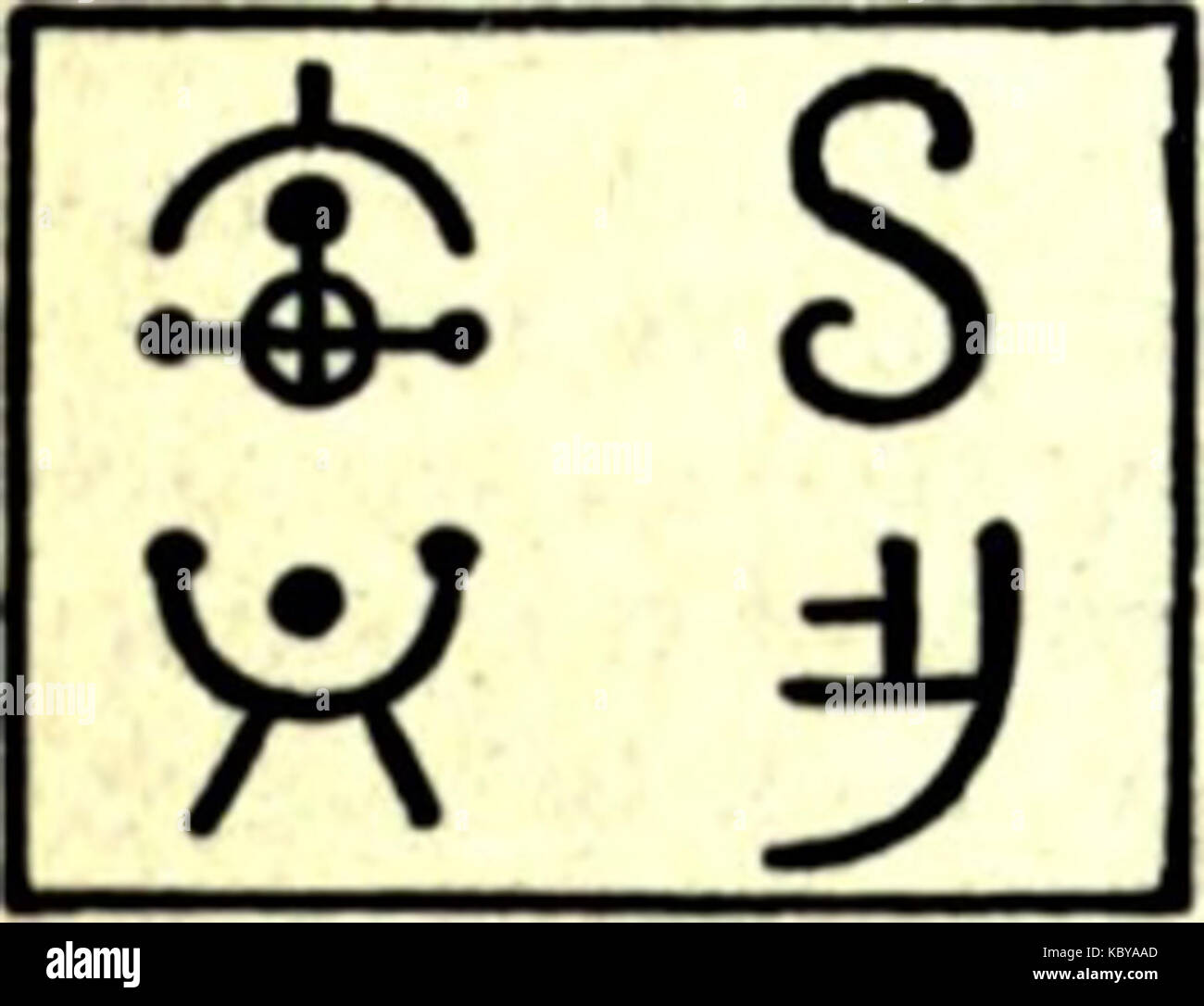 EB1911 China early bronze inscription Stock Photo - Alamy