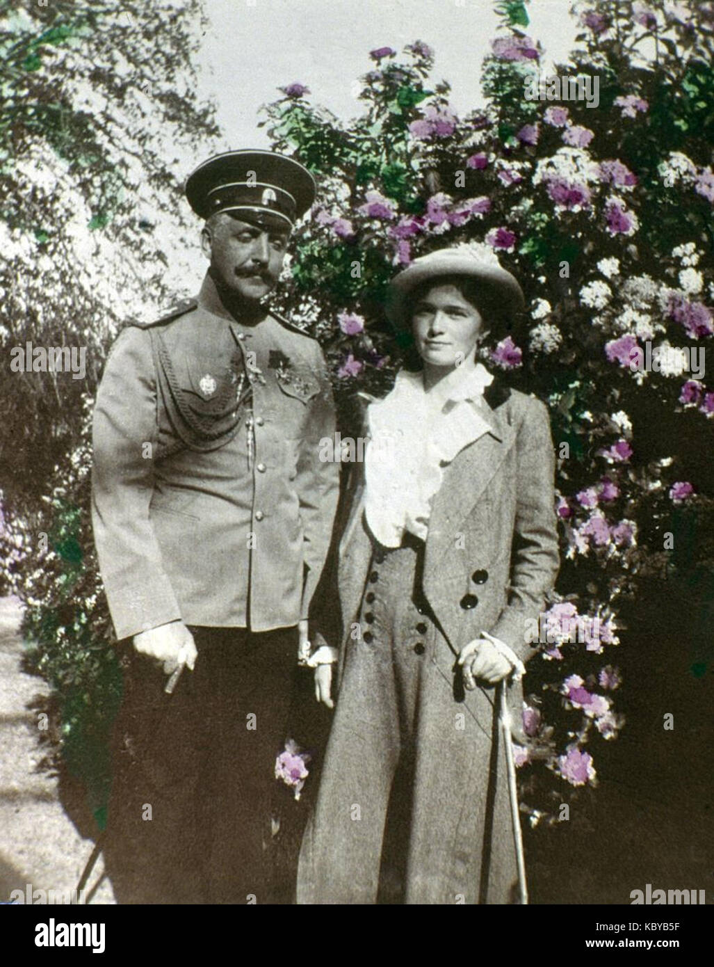 Captain Nikolai Sablin and Grand Duchess Olga Nikolaevna of Russia ...
