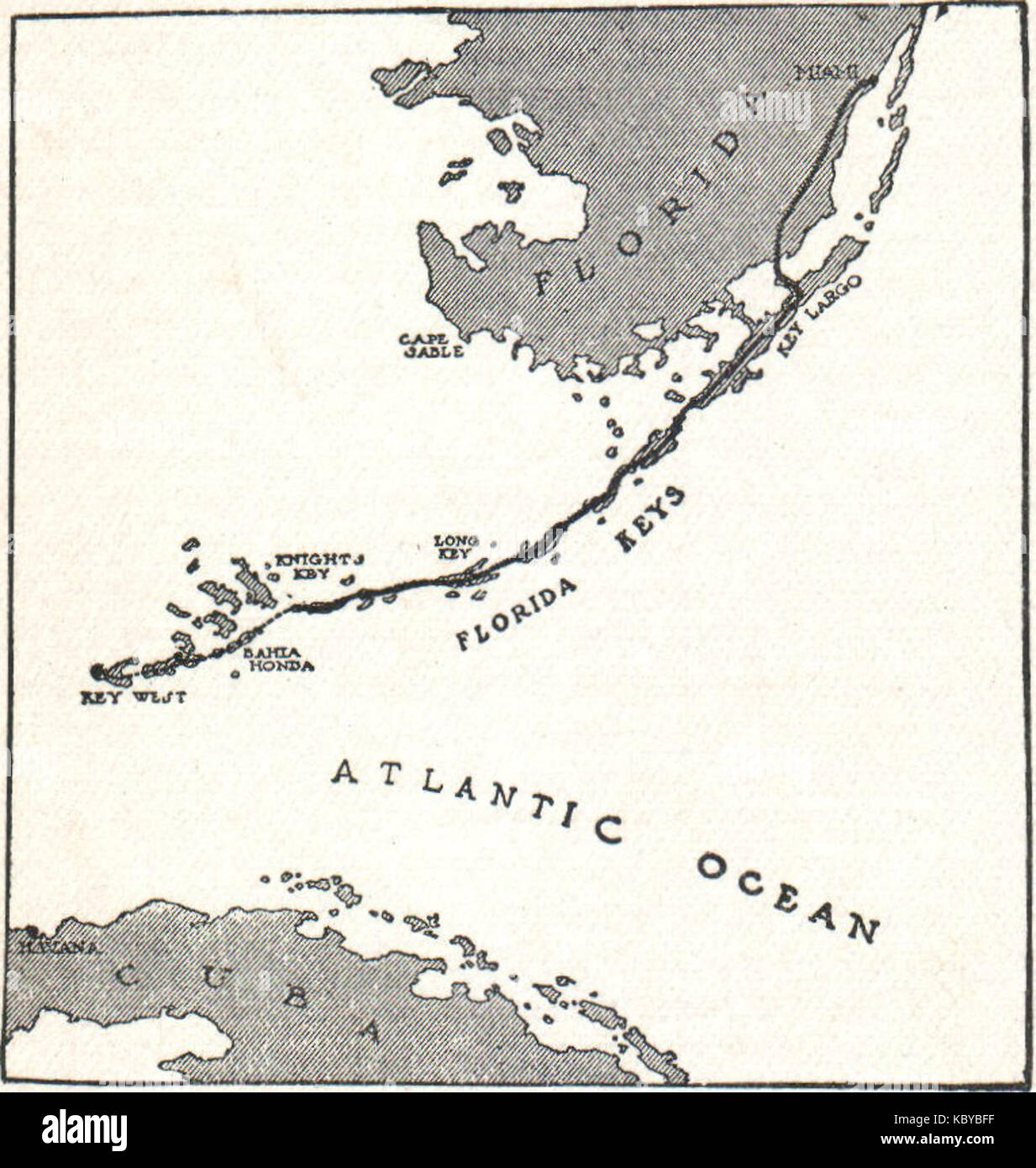Florida keys map hi-res stock photography and images - Alamy