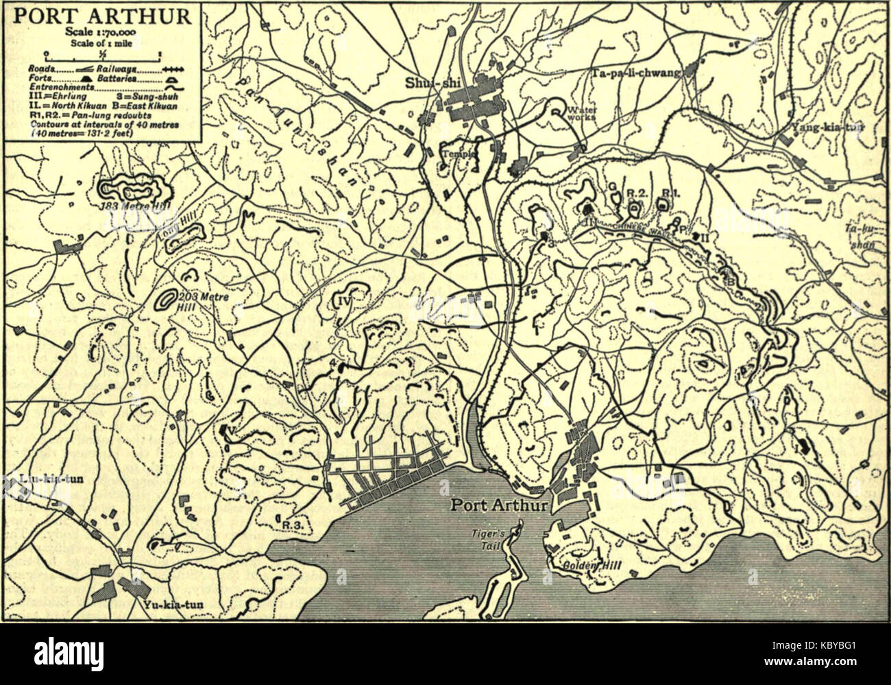 EB1911 Russo Japanese War Port Arthur Stock Photo - Alamy