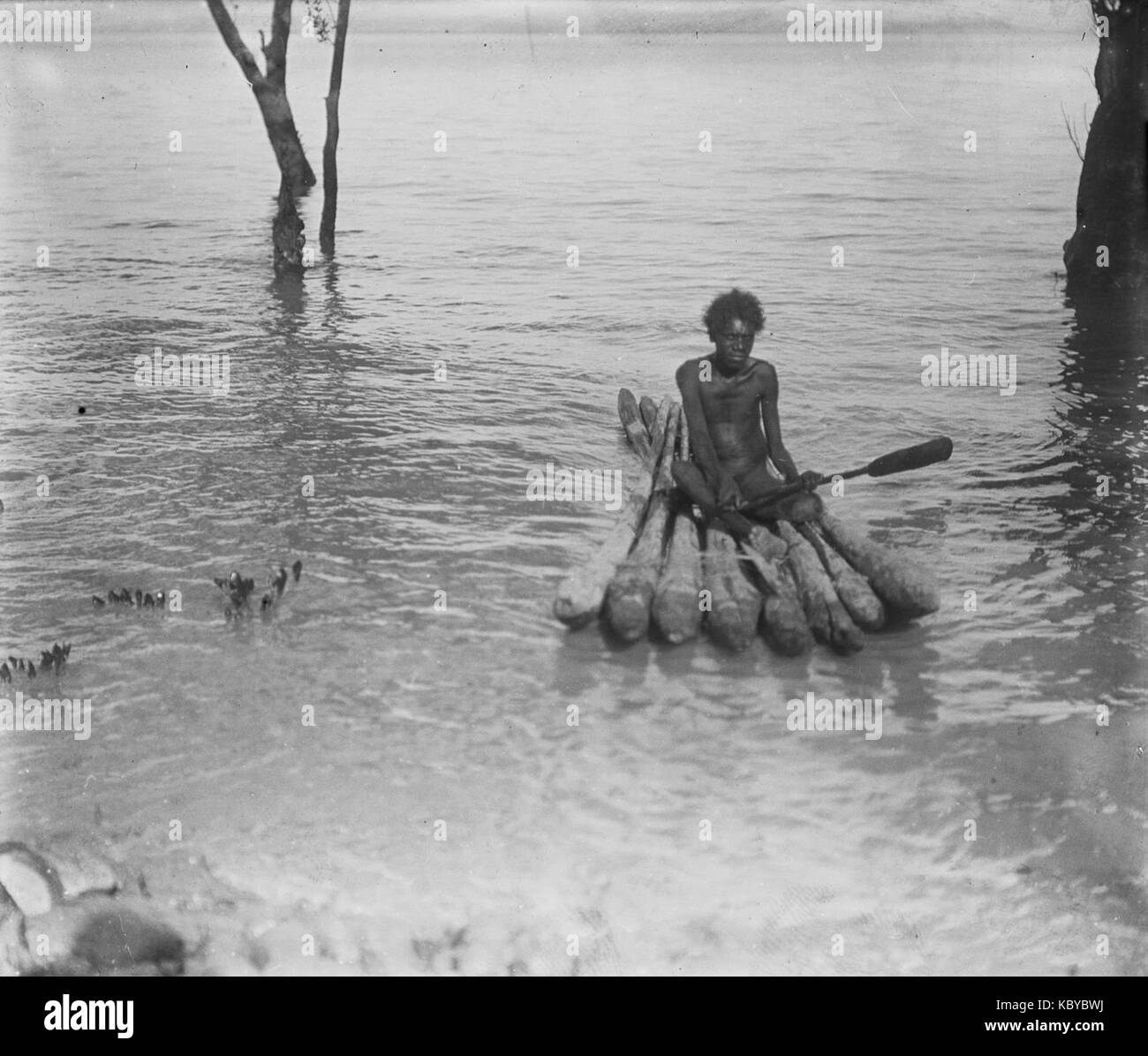 Native raft called kaloa NMA 11791 Stock Photo - Alamy
