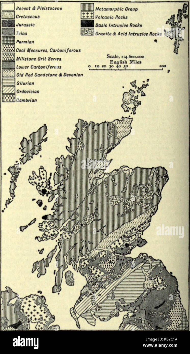 EB1911 Scotland geological map Stock Photo - Alamy