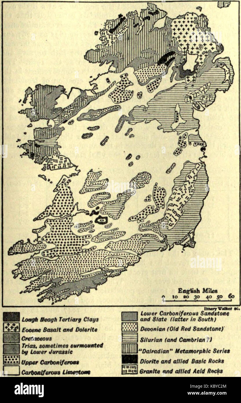 EB1911 Ireland geological map Stock Photo - Alamy